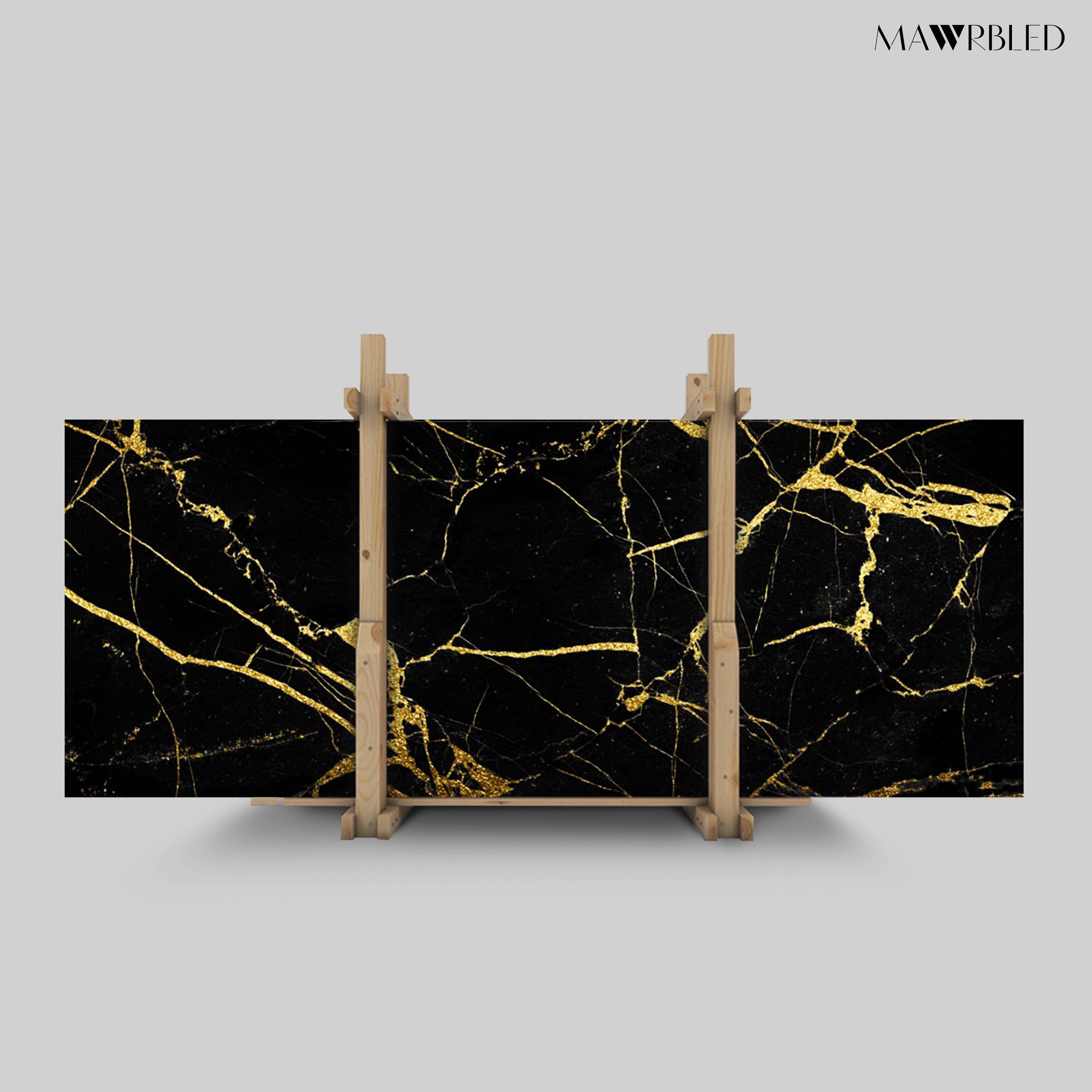 Black & Gold Granite Countertops | Mawrbled