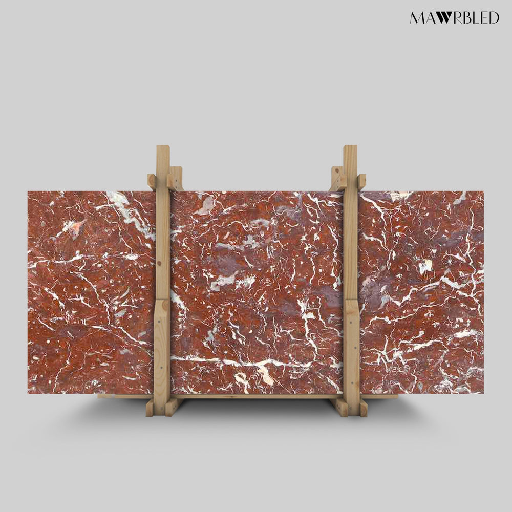 Red Italian Marble: Rich Red Hues and Intricate Veining
